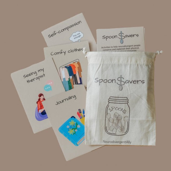 Spoon Savers Card Deck by Neurodivergent Ally – TheHappyGiraffe