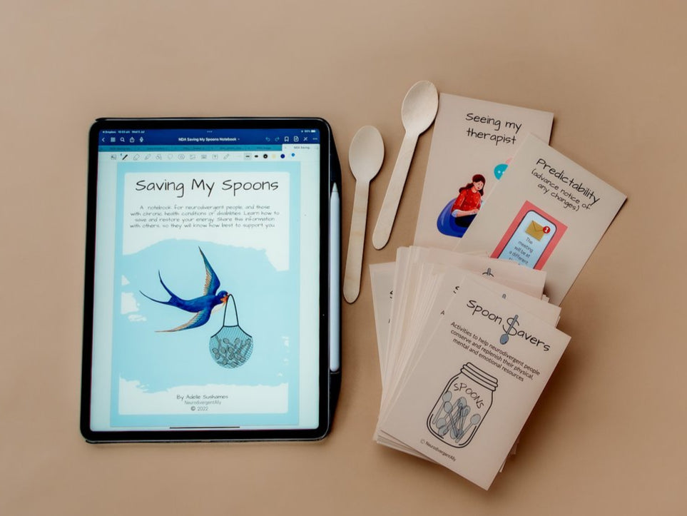 Spoon Savers Card Deck by Neurodivergent Ally – TheHappyGiraffe